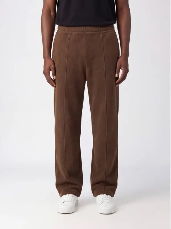AMI Paris Embroidered Monogram Cotton Blend Joggers By - Brown