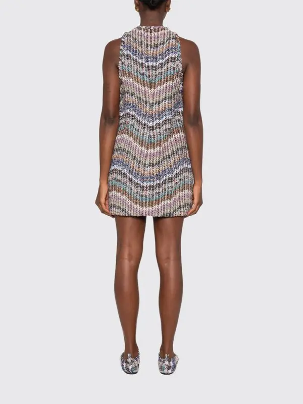 Missoni Chevron Knit Halterneck Mini Sheath Dress