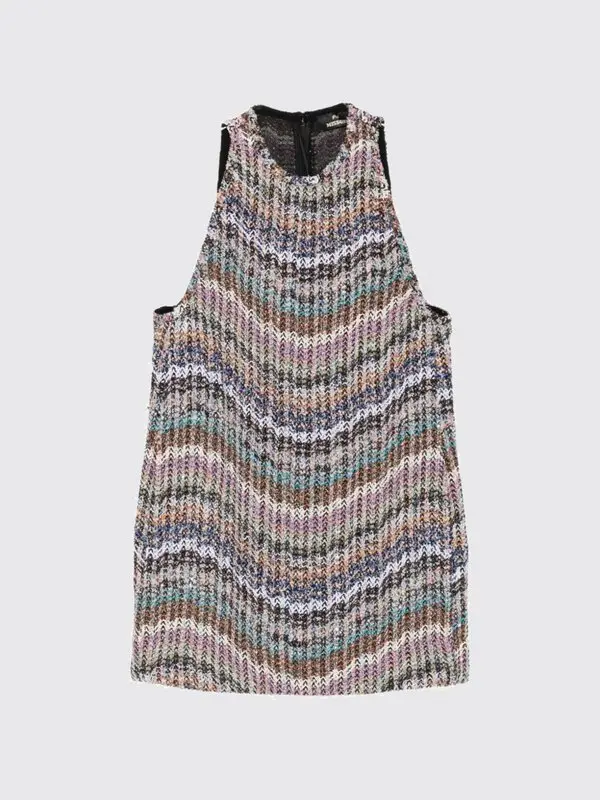 Missoni Chevron Knit Halterneck Mini Sheath Dress