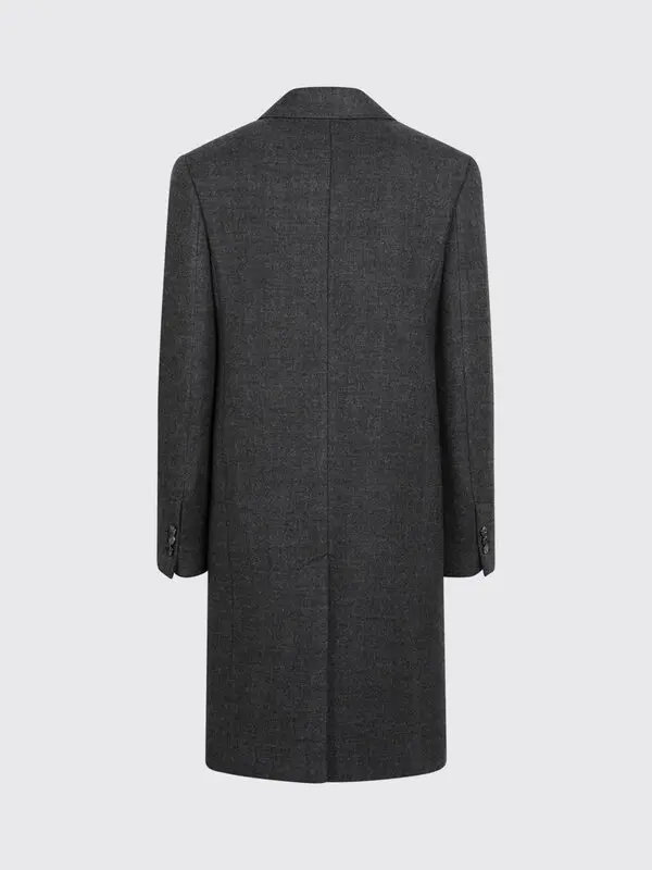 AMI Paris Long Double-breasted Wool Coat With Peak Lapels
