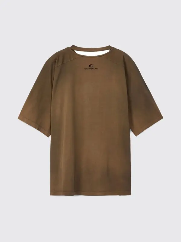 Camper Relaxed Fit Cotton T-shirt With Dropped Shoulders And Logo Print