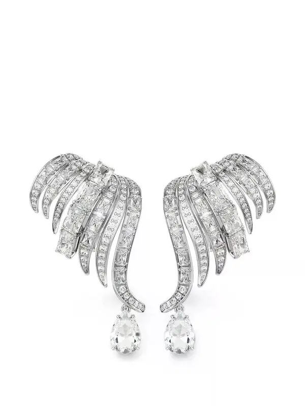 SWAROVSKI Vienna Wing-motif Earrings - Silver