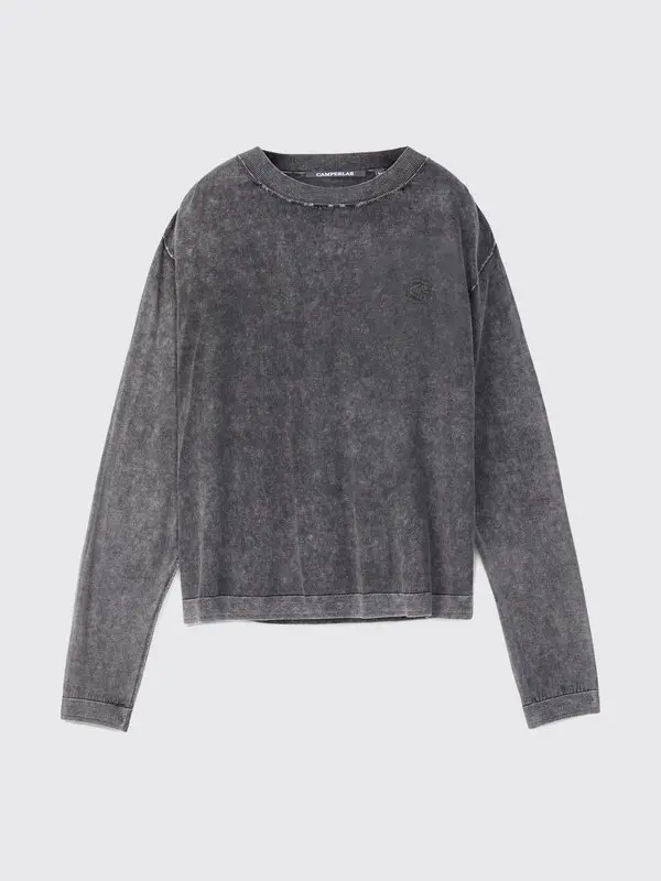 Camper Cotton-blend Crewneck Sweater With Dropped Shoulders