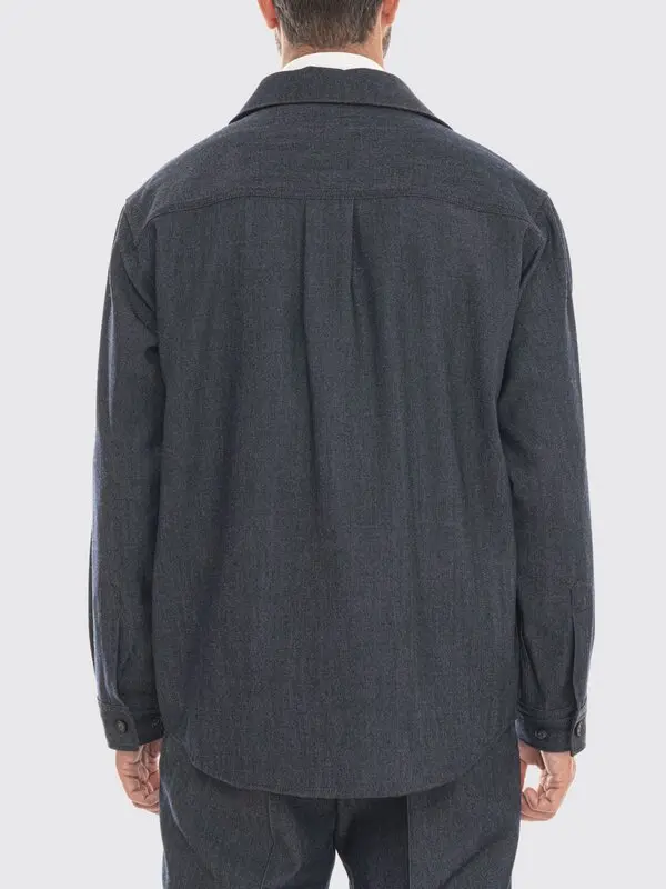 BOSS Pure Wool Shirt Jacket With A Classic Collar And Buttoned Flap Pockets