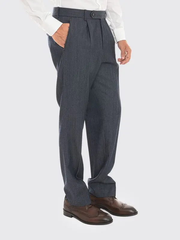 BOSS Tailored Trousers In Pure Wool With Pleats And A Straight Leg
