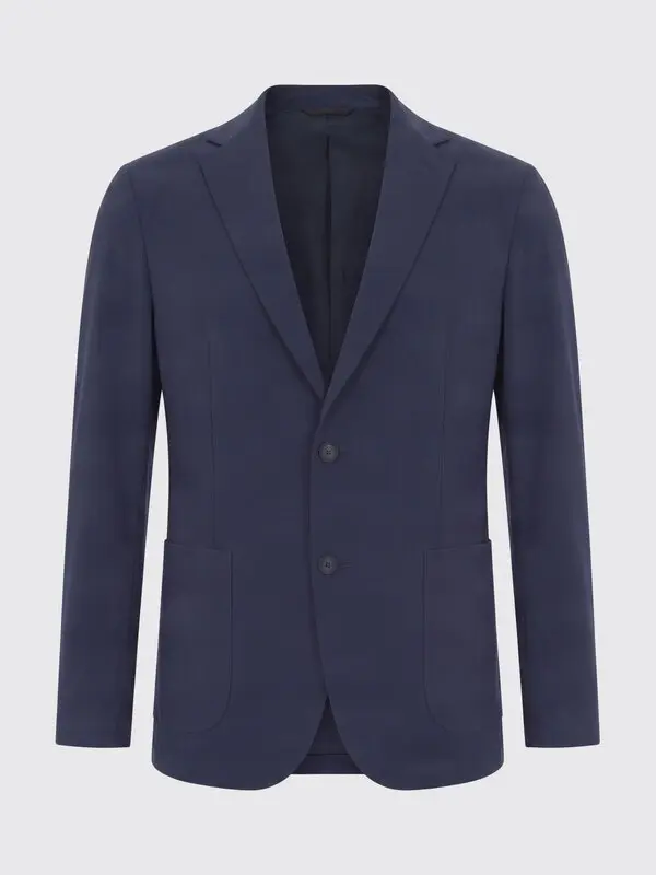 BOSS Single-breasted Stretch Polyester Blazer With Notch Lapels And Patch Pockets