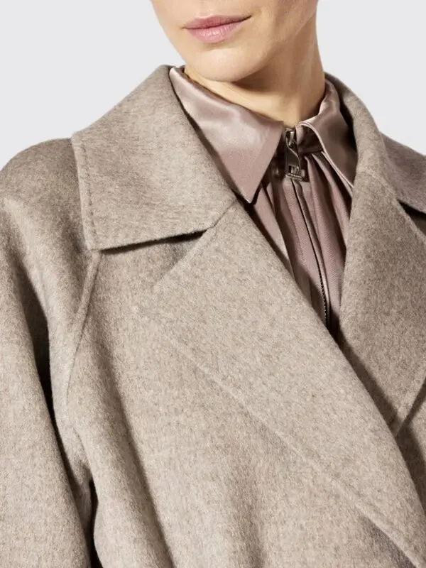 Liviana Conti Long Wool Robe Coat With Belt