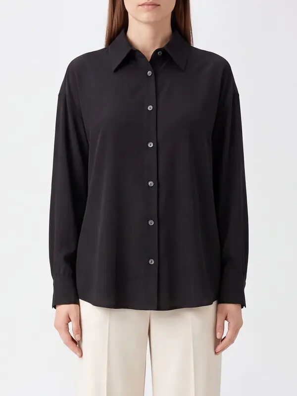Liviana Conti Clotilde Slim-fit Viscose Shirt - Black