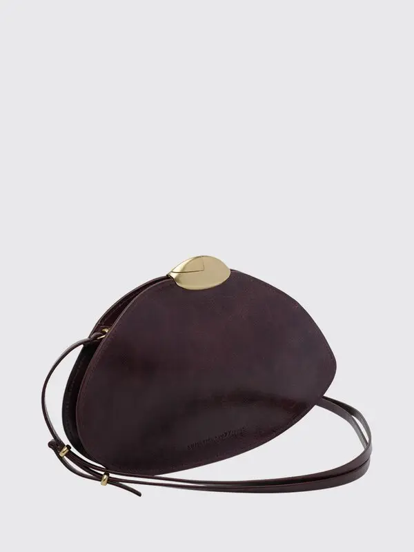 Benedetta Bruzziches Belle De Jour Calfskin Leather Clutch With Asymmetrical Shape