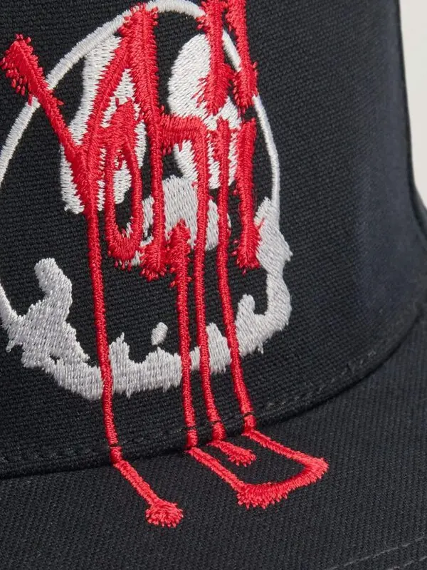 Y3 Dad Cotton Baseball Cap With Graphic Print And Strap