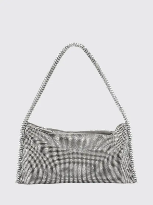 Benedetta Bruzziches Your Best Friend Crystal Mesh Shoulder Bag - Silver