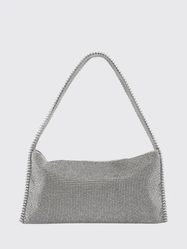 Benedetta Bruzziches Your Best Friend Crystal Mesh Shoulder Bag - Silver