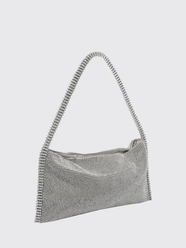 Benedetta Bruzziches Your Best Friend Crystal Mesh Shoulder Bag - Silver