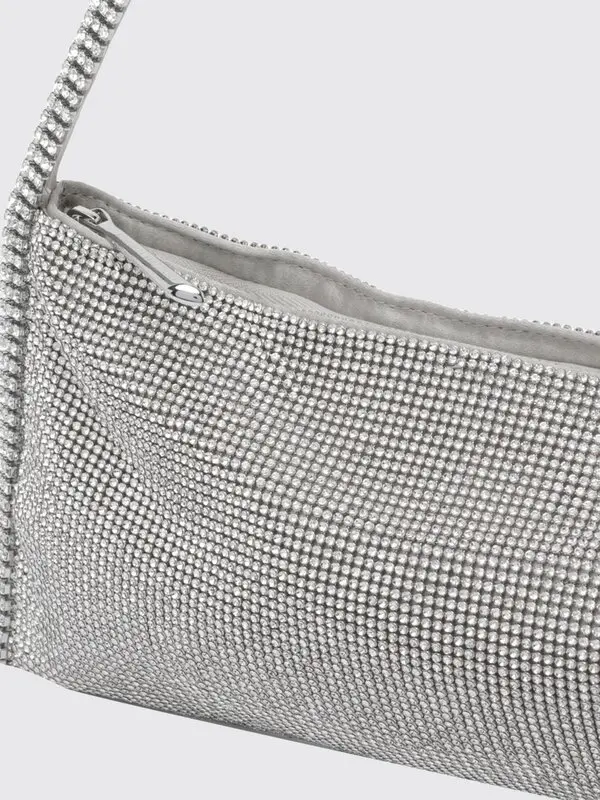 Benedetta Bruzziches Your Best Friend Crystal Mesh Shoulder Bag - Silver