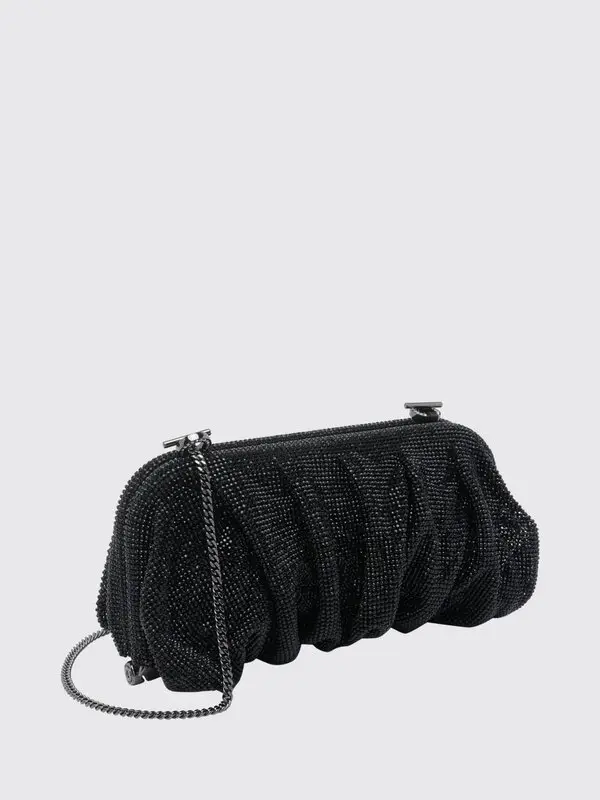 Benedetta Bruzziches Venus Draped Mini Bag With Rhinestones And Removable Strap