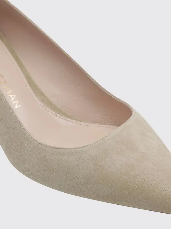 STUART WEITZMAN Suede Calfskin Pumps With Stiletto Heel - Beige