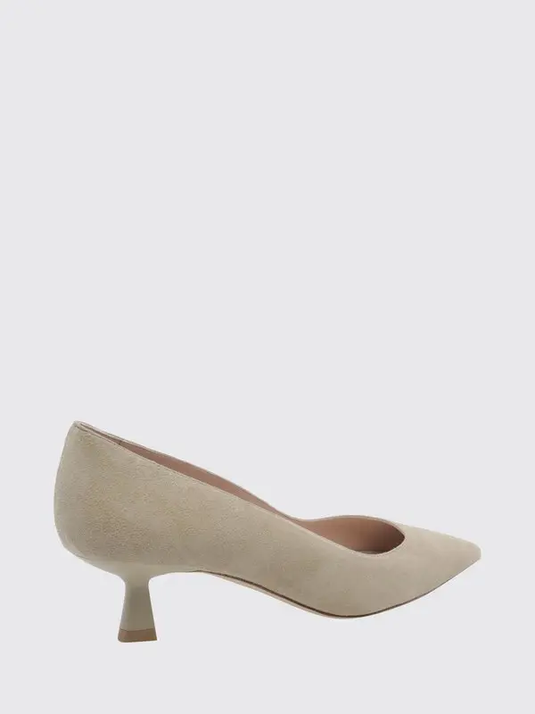 STUART WEITZMAN Suede Calfskin Pumps With Stiletto Heel - Beige