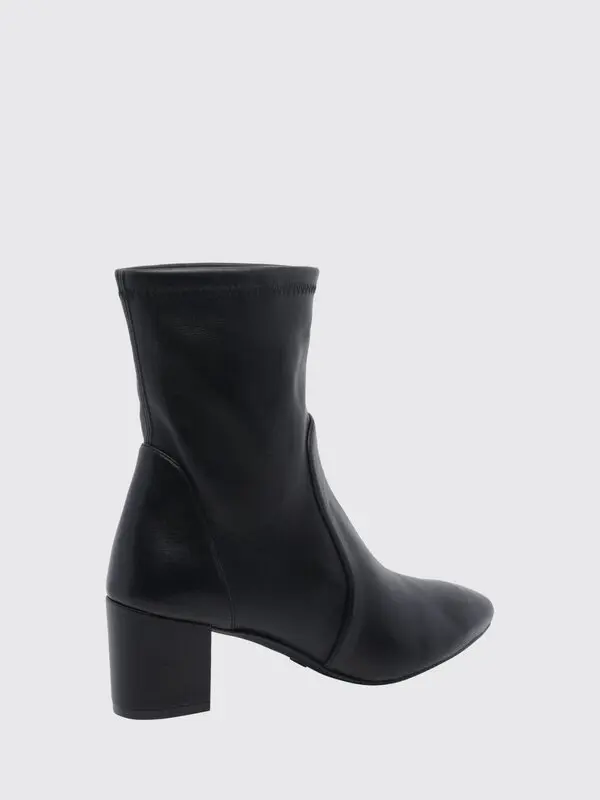 STUART WEITZMAN Yuliana Smooth Leather Ankle Boots With A Block Heel