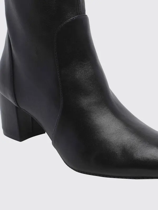 STUART WEITZMAN Yuliana Smooth Leather Ankle Boots With A Block Heel