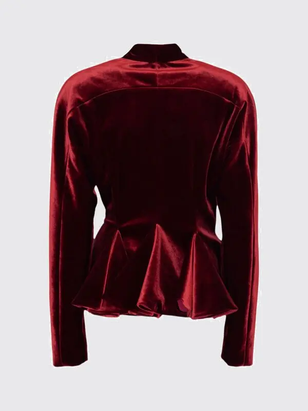 Alberta Ferretti Cropped Velvet Robe Jacket With Tie-waist Closure