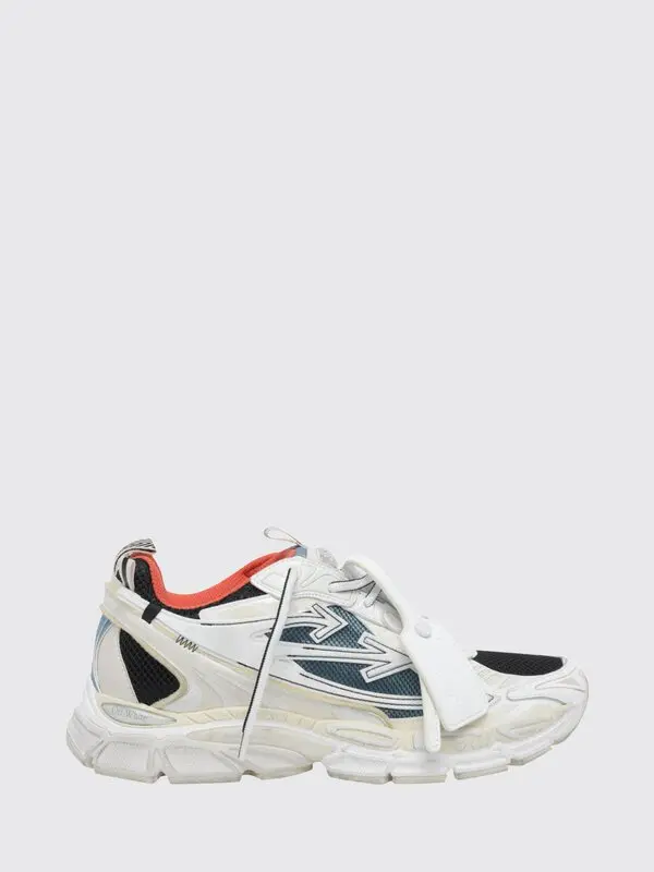 Off-White Be Right Back Low Top Sneakers With Serrated Sole And Mesh Interior - Blue