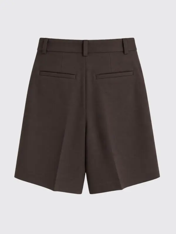 PAROSH P.a.r.o.s.h. Knee-length Pleated Tailored Crêpe Shorts - Dark