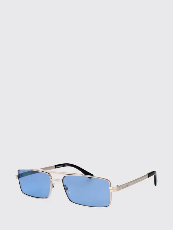 Dsquared2 Aviator Metal Sunglasses With Double Bridge - Silver