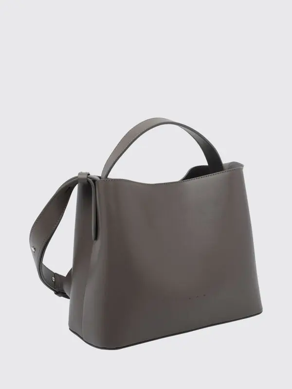 AESTHER EKME Smooth Calfskin Handbag With An Adjustable Shoulder Strap - Grey