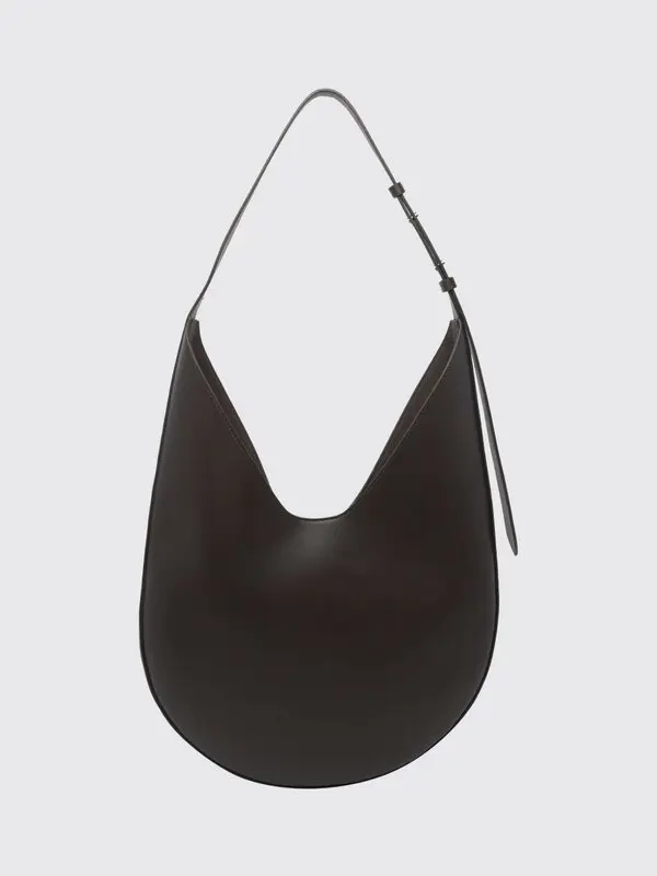 AESTHER EKME Rounded Hobo Bag In Smooth Calfskin With Adjustable Handle - Brown