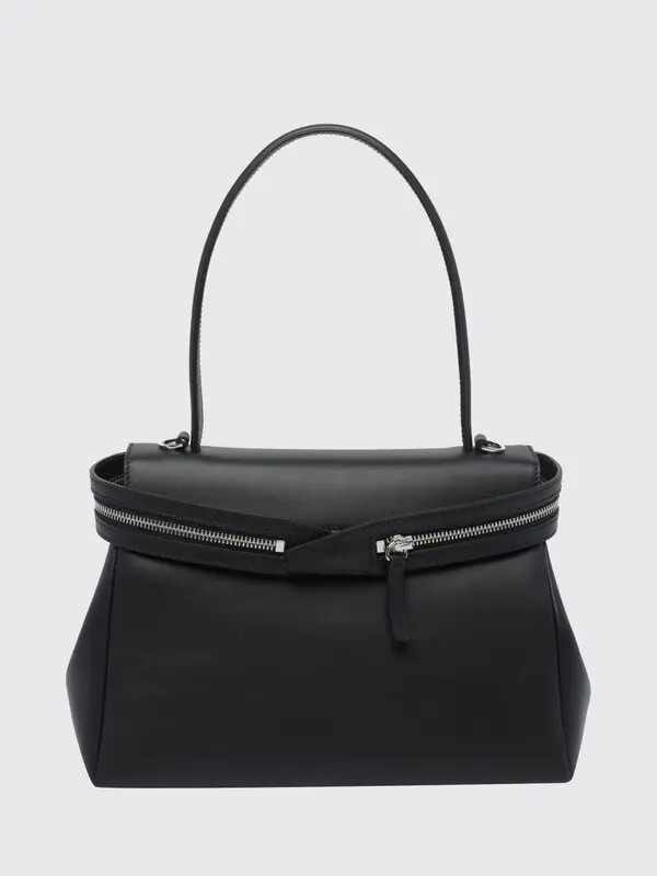 AESTHER EKME Joni Flared Smooth Calfskin Shoulder Bag - Black