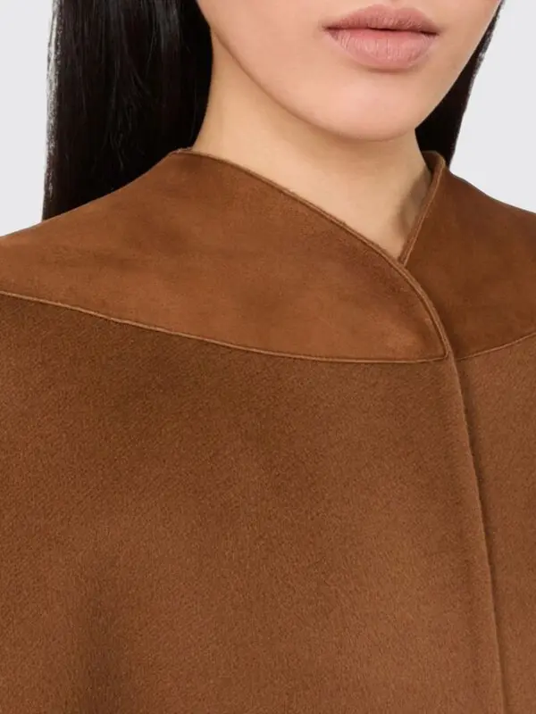 Max Mara Oversized Long Cape In Pure Cashmere With Concealed Closure