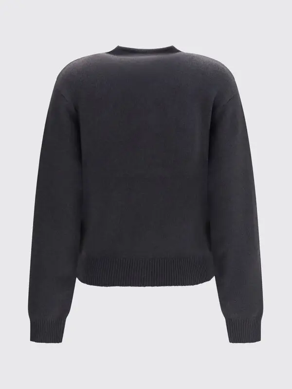 LEMAIRE Crewneck 100% Cashmere Cardigan With Ribbed Trims