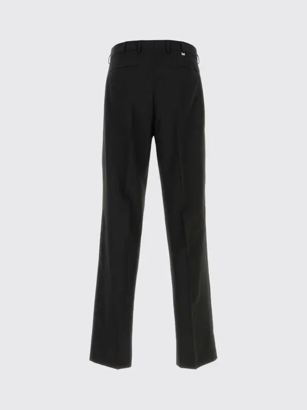 PT TORINO Pleated Straight-leg Wool Trousers With Off-centre Closure