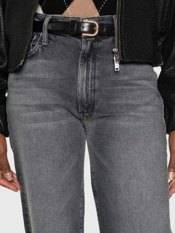 MOTHER The Dodger Flood Mid-rise Straight-leg Jeans In Cotton Denim