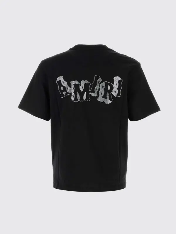 Amiri Slim Fit Contrast Logo Cotton T-shirt With Crew Neck
