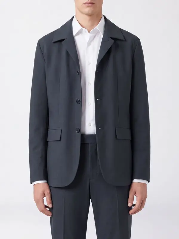 Herno Single-breasted Blazer With A Classic Design And Cuban Collar