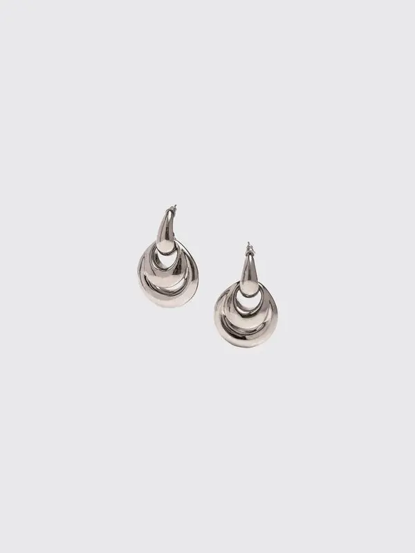 PANCONESI Blow Up 18k -plated Brass Dangle Earrings With Rounded Design - Silver