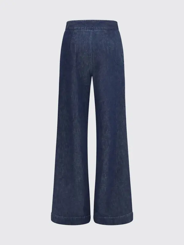 SA SU PHI Mid-rise Wide Leg Cotton Jeans With Concealed Closure