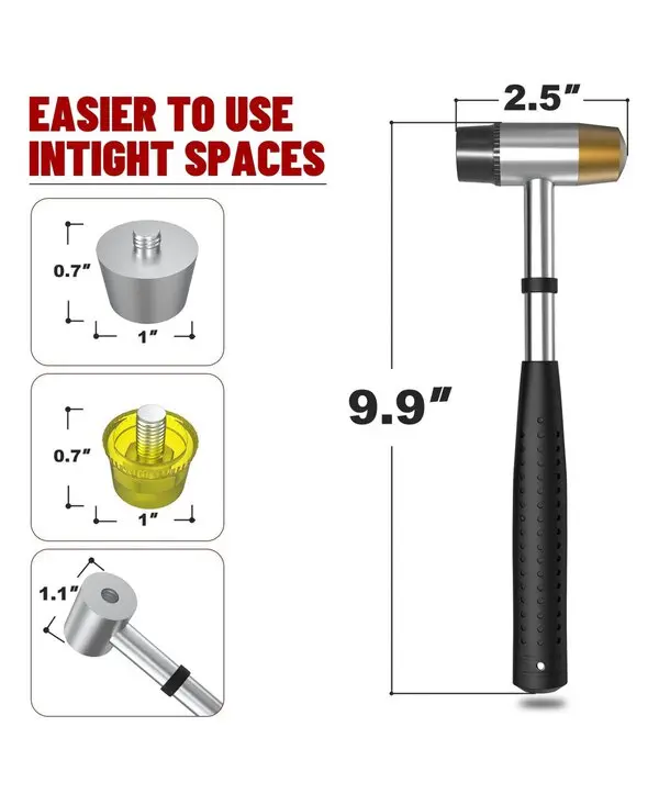 XDOVET Mallet With Replaceable Heads