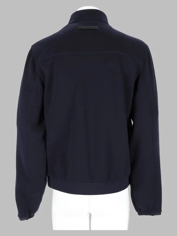 Zegna Felpa In Lana Misto Cotone E Seta Con Zip