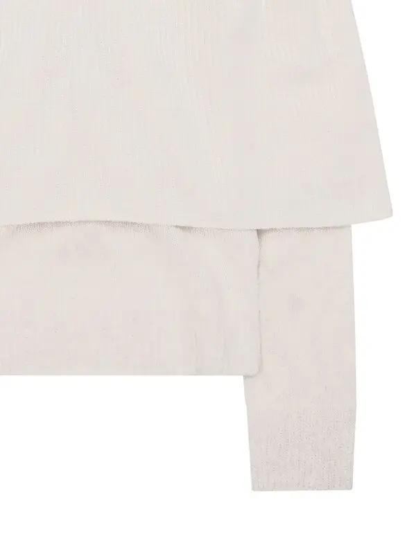 ALYSI Maglia In Lana Merino Con Collo A Cappa
