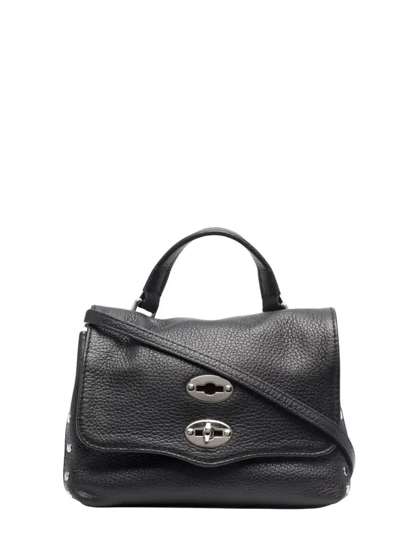 ZANELLATO Pebbled Texture Mini Tote With Adjustable Strap - Black