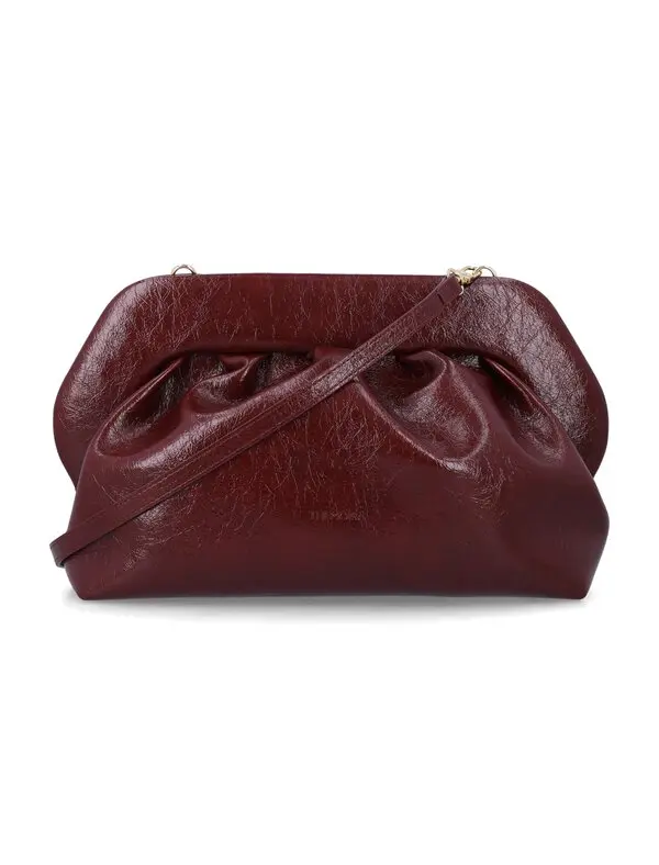 THE MOIRÈ Moirè Bios Vegan Leather-alternative Mini Clutch With Sculptural Gathered Design