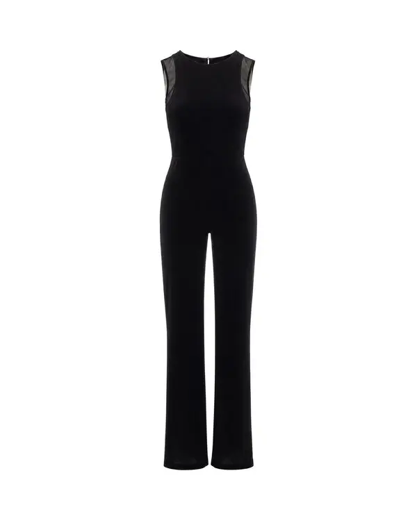 Patrizia Pepe Sleeveless Wide-leg Jumpsuit - Nero