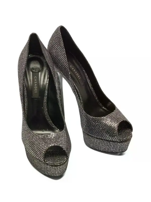 Casadei Glitter Platform Pumps