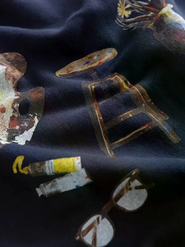 EDMMOND STUDIOS Still Graphic-print Raw-edge Sweatshirt