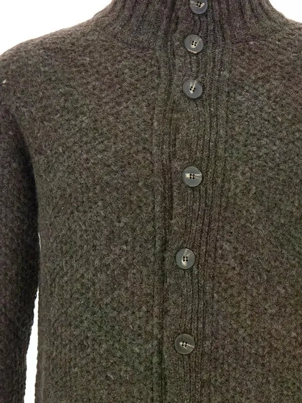Alpha Studio Honeycomb-weave Cardigan - Brown