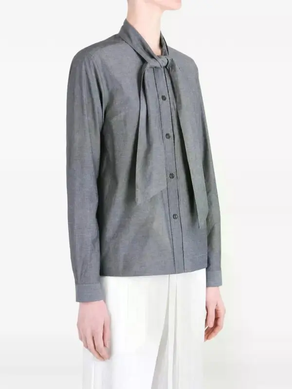 MARGARET HOWELL Pussy-bow Long-sleeve Shirt
