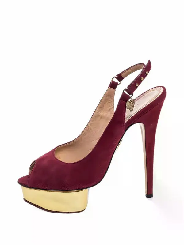 CHARLOTTE OLYMPIA Slingback Peep-toe Heeled Sandals