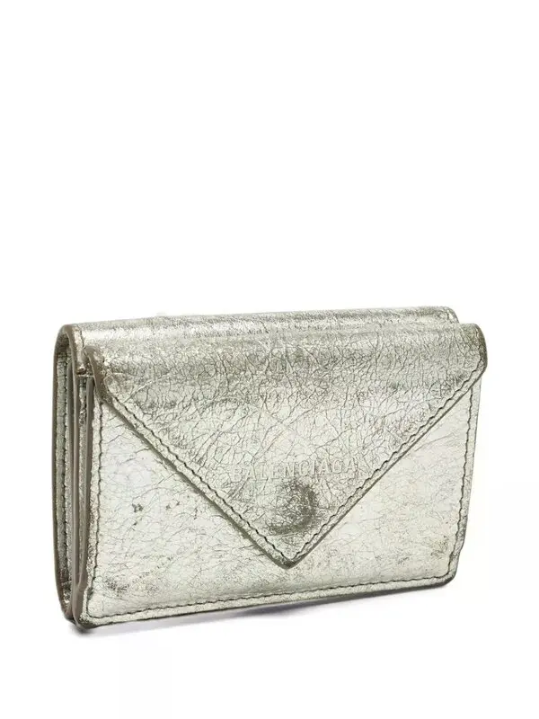 Balenciaga Mini Papier Wallet - Silver